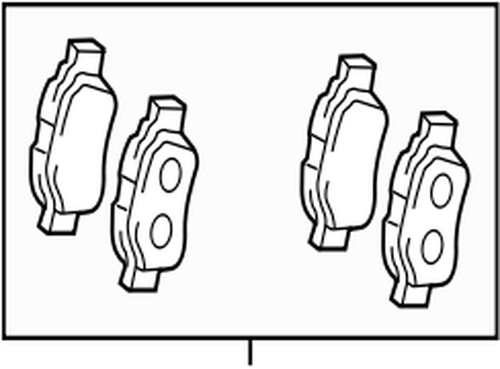 04466-28080 Toyota Pad kit, disc brake, rear 0446628080, New Genuine ...