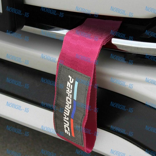 Pink / Neo Car Tow Towing Strap Performance Racing Drift Rally Sports ...