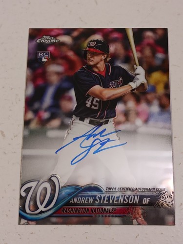 Andrew Stevenson Washington Nationals 2018 Topps Chrome Certified ...