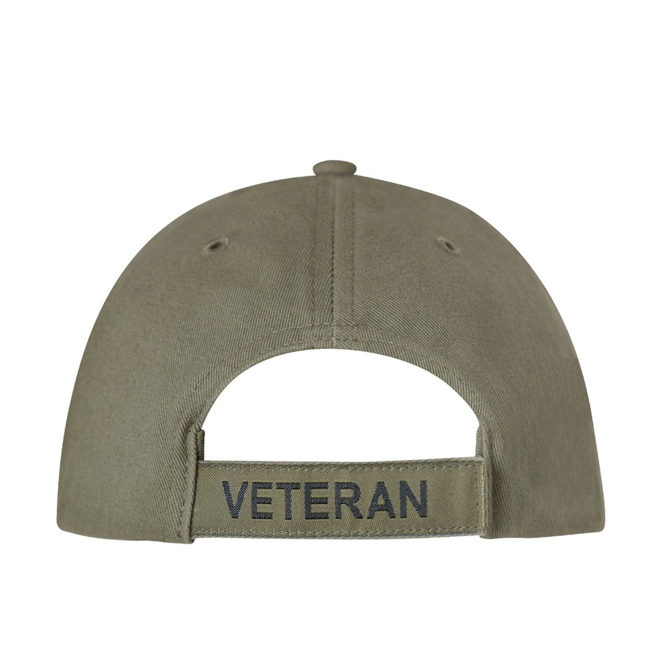US Flag ARMY VETERAN Embroidered Ball Cap Lo Pro Hat USA Vet Olive Drab ...