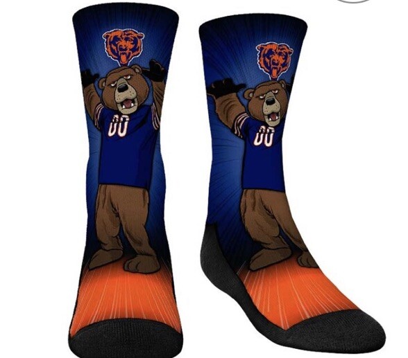 NFL Chicago Bears Da Bears Mascot Pump Up Socks Sz S/M🔥 | eBay