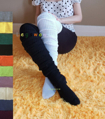 Long Loose 69" Thigh High Slouch Socks Cable Knit 51"Over The Knee 13 ...