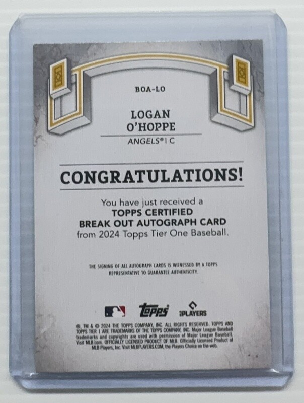 2024 Tier One Logan Ohoppe Green Foil Autograph Auto #34/49 Nationals ...