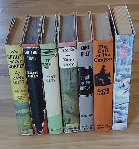 Zane Grey Hardcover Book Lot 7 Books Some W Jackets Spirit of the ...
