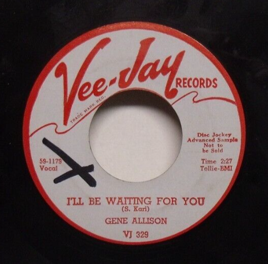 Gene Allison - Let There Be Women - 1959 NM R&B Promo 45 on Vee-Jay | eBay