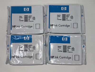 4 HP Invent HP940 Ink Cartridges 2 Magenta 2 Yellow | eBay