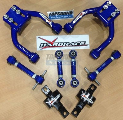 COMBO PACKAGE! HARDRACE Front & Rear Camber /Toe Kit /Trailing Arm Bush ...