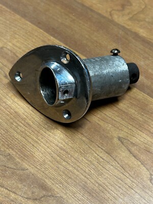 Vintage PERKO Chrome on Bronze Flush Mount Light Socket Chris Craft ...