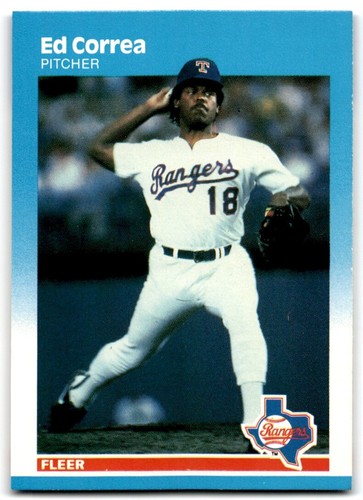 1987 Fleer Ed Correa Rookie p Texas Rangers #122 | eBay