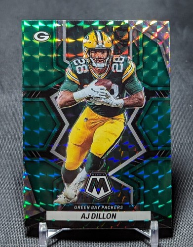 AJ Dillon Green Prizm Holo 2022 Mosaic Football Card #71 Green Bay ...