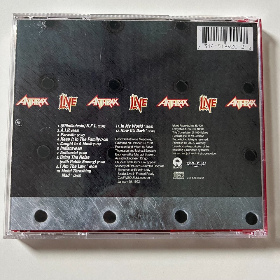 Anthrax ~ Live The Island Years CD 1994 ~ FREE SHIPPING 731451892028 | eBay