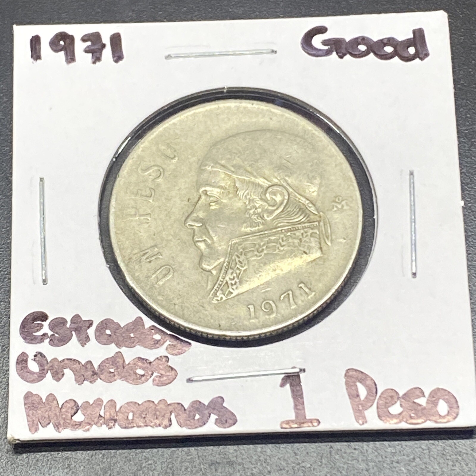 1971 Mexico Estados Unidos Mexicanos Un Peso (1) Coin Good Condition | eBay