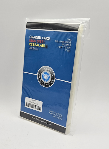(100-Count) CSP Graded Card Sleeves - BGS Size - Resealable - 2 mil ...