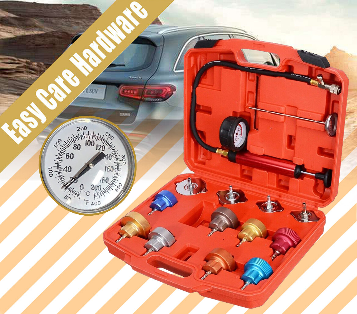 14 pcs Radiator Pressure Tester Water Tank Leak Detector Cooling System ...