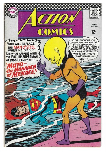 ACTION COMICS #338 --- MUTO MONARCH OF MENACE! CURT SWAN! DC! 1966! VF ...