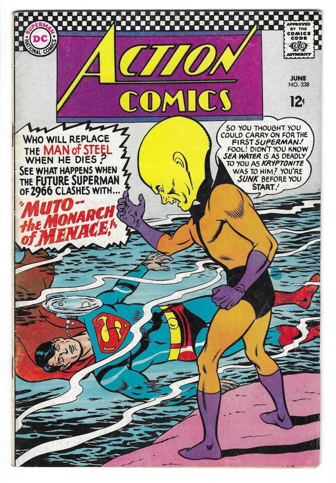 ACTION COMICS #338 --- MUTO MONARCH OF MENACE! CURT SWAN! DC! 1966! VF ...
