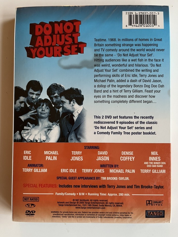 Do Not Adjust Your Set Monty Python 2005 Tango 2 DVDs Sealed New ...