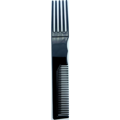Black Lift Comb Professional Salon Style Dual Comb with Pick and Fine ...