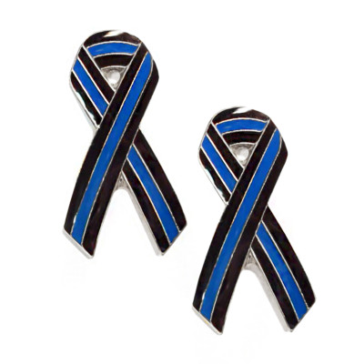 Law Enforcement Thin Blue Line 1.5 Inch Police Sheriff Ribbon Lapel ...