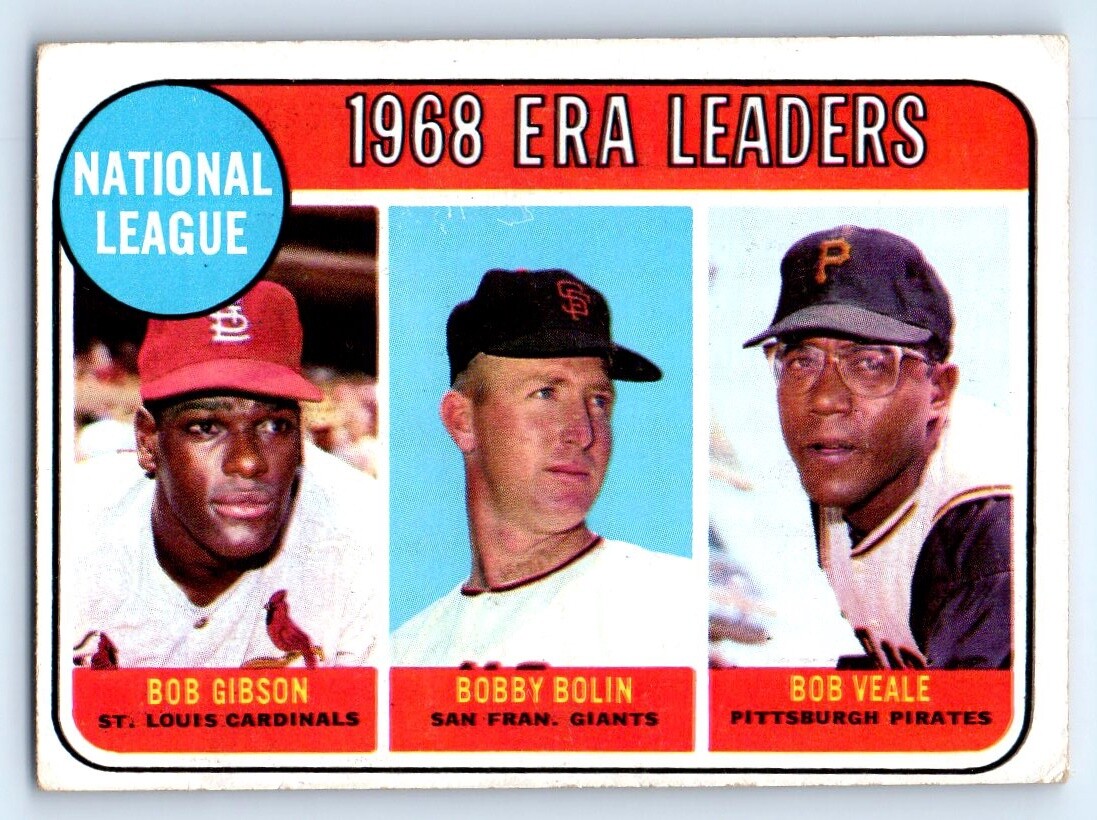 1969 Topps #8 ERA Leaders (Bob Gibson / Bobby Bolin / Bob Veale) MLB | eBay
