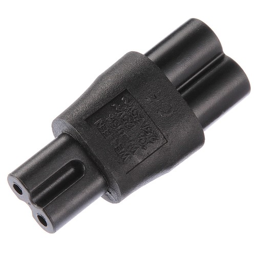 IEC 320 Black C6 Male to C7 Female Converter Plug Power Adapter HOT ...