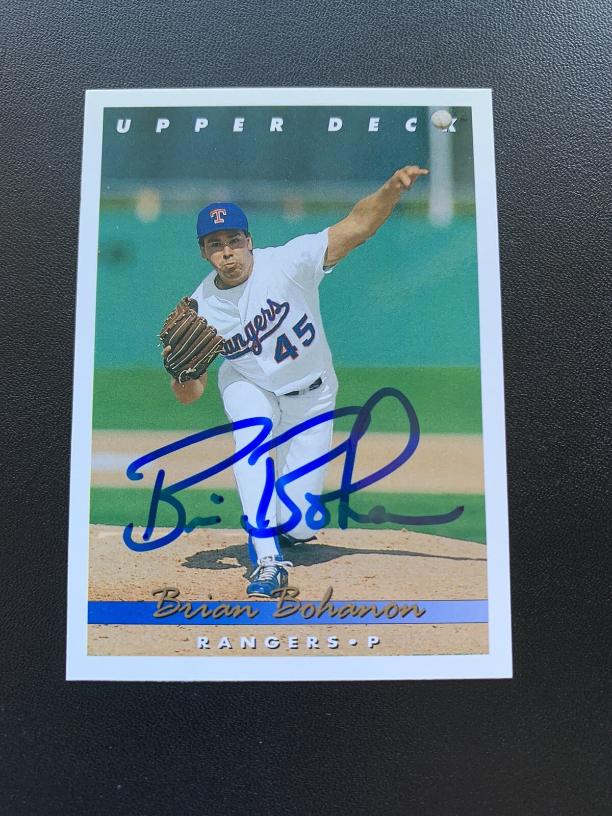 Brian Bohanon Signed 1993 Upper Deck #380 Card Texas Rangers Autograph ...