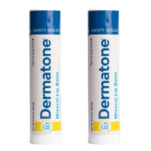 Dermatone Mineral Lip Balm | Moisturizing, Reef Safe, 0.15 Ounce (Pack ...