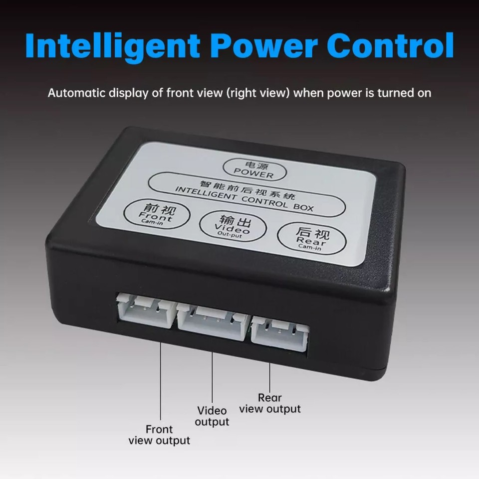 New Black 2 Channel Front and Rear View Car Camera Converter Switch Box ...