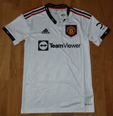 $90 Adidas Men's XS Manchester United 22/23 Away Jersey Soccer White ...
