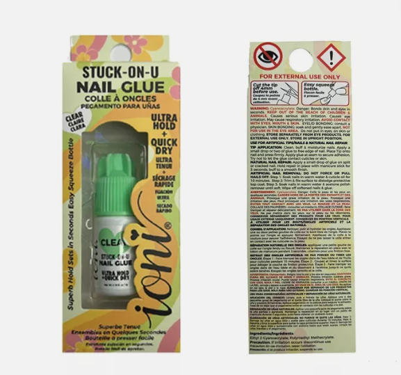 Ioni Stuck On U Nail Glue Clear (3 Bottles) Free Shipping | eBay