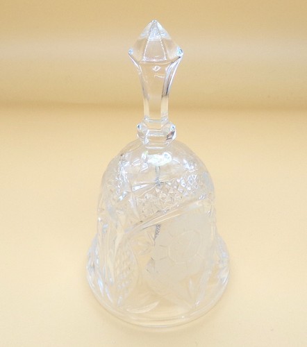 6" Etched Crystal Bell with Flower 6" Tall x 3" Wide Base | eBay