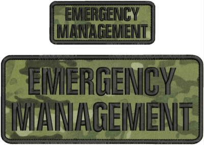 Emergency M Embroidery Patch 10x5 & 5x2 HOOK on on back multicam/black ...