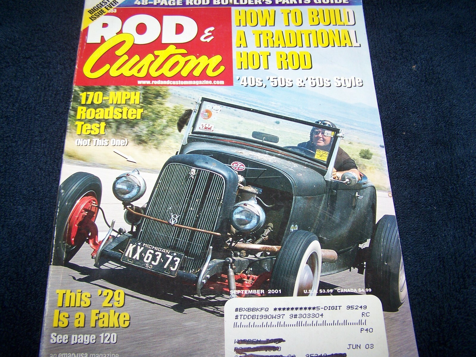 Rod & Customs Magazine, Hot Rod,Rat Rod.Back Issue Sept. 2001 | eBay