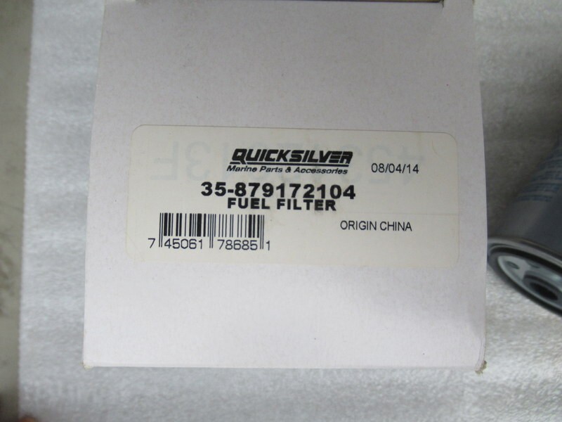 B8 Mercury Quicksilver 35-879172104 Fuel Filter OEM New Factory Boat ...