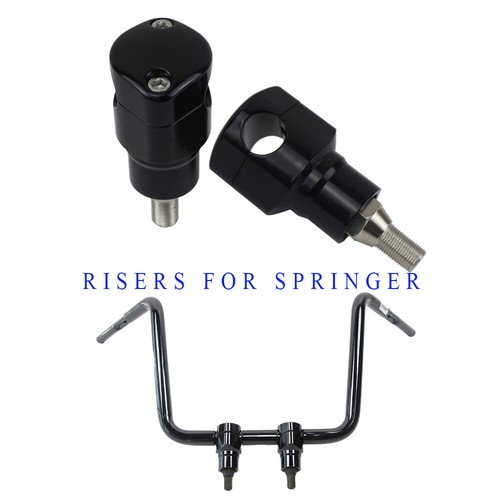 Black 2.5" Tall Handlebar Risers Kit for Harley Springer Softail Cross ...