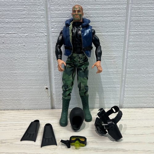 GI Joe 1996 12" Scuba Camo Action Figure with Accessories Belt Life ...