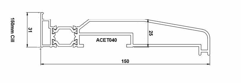 150mm External Aluminium Smarts Window/Bifold/Patio Door Sill/Cill ...