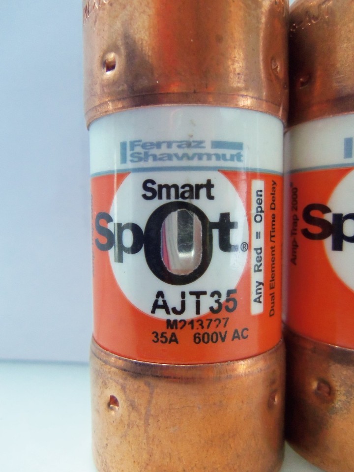 Nice Lot Shawmut AJT35 Amp Fuses 600 Volt Class J LPJ-35SP Smart Spot ...