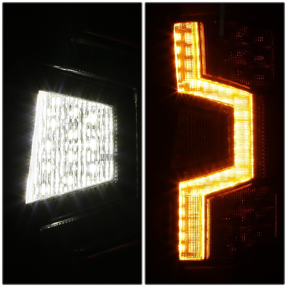 Black Red Full LED Light Bar Projector Tail Light Replacement for Ram ...