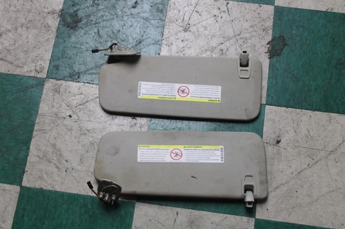 07-14 Silverado 3500 Cloth Tan Overhead Roof Pair LH RH Sunvisor Sun ...