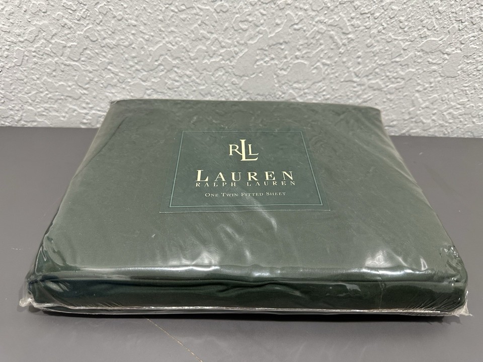 Ralph Lauren One Twin Fitted Sheet Hunter Green 100% Cotton 250 Thread ...