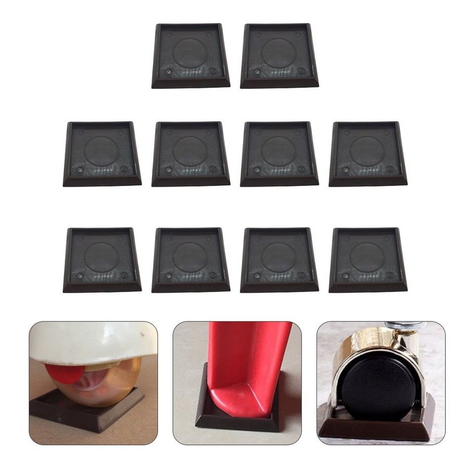 10 Pcs Caps for Chair Legs Furniture Plastic Foot Pads Bed Frame | eBay UK