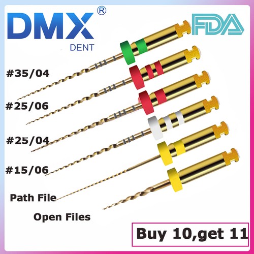 6pc Endodontic Dental Endo Rotary NITI Files X3-Pro Gold Taper Root ...