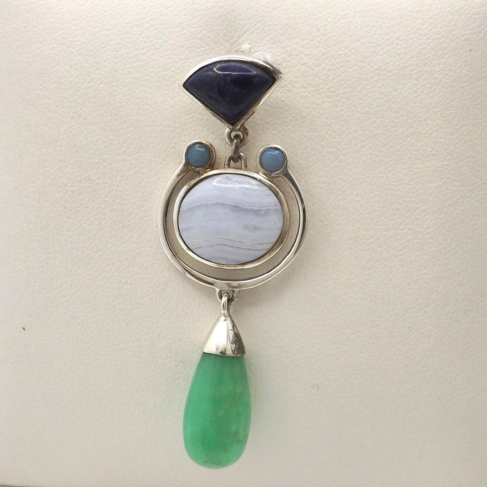 Whitney Kelly Sterling Silver Lapis Blue Lace Agate J… - Gem