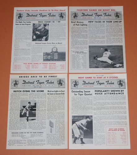 Vintage 1947-1950 DETROIT TIGERS TALES - Briggs Stadium baseball ...