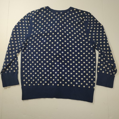 Cupio Cabhlach Gorm Polca Ponc Geansaí Cairdín Éadroma Mná Méid Mór | eBay