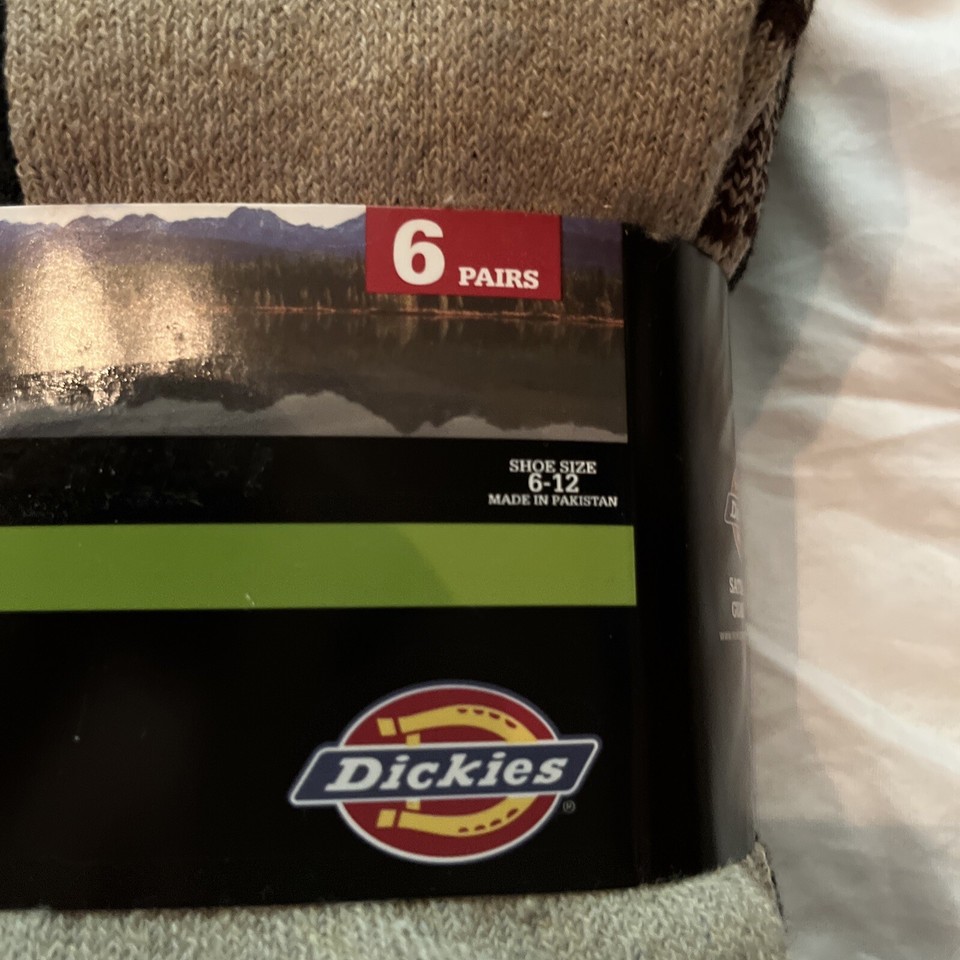 Dickies Men's Dri-tech Moisture Control Crew Socks, Sizes 6-12 , Multi ...