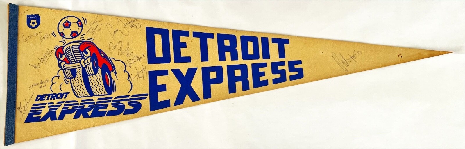 1980 DETROIT EXPRESS TEAM SIGNED 12X30 PENNANT NASL SOCCER | eBay