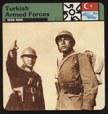 Turkish Armed Forces Edito Service Card Second World War II Politics ...