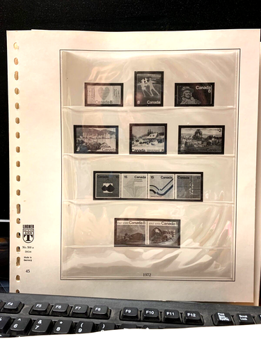 Lindner Album Pages Canada 37 Pages T500 1971-81 w Hingeless Clear ...